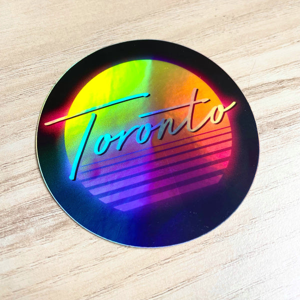 80s Toronto Holographic Sticker – The Button Machine