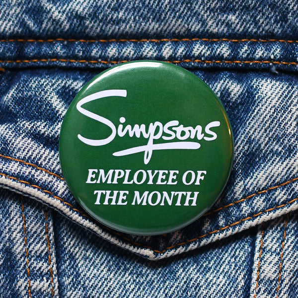 Simpson's Employee of the Month Button – The Button Machine